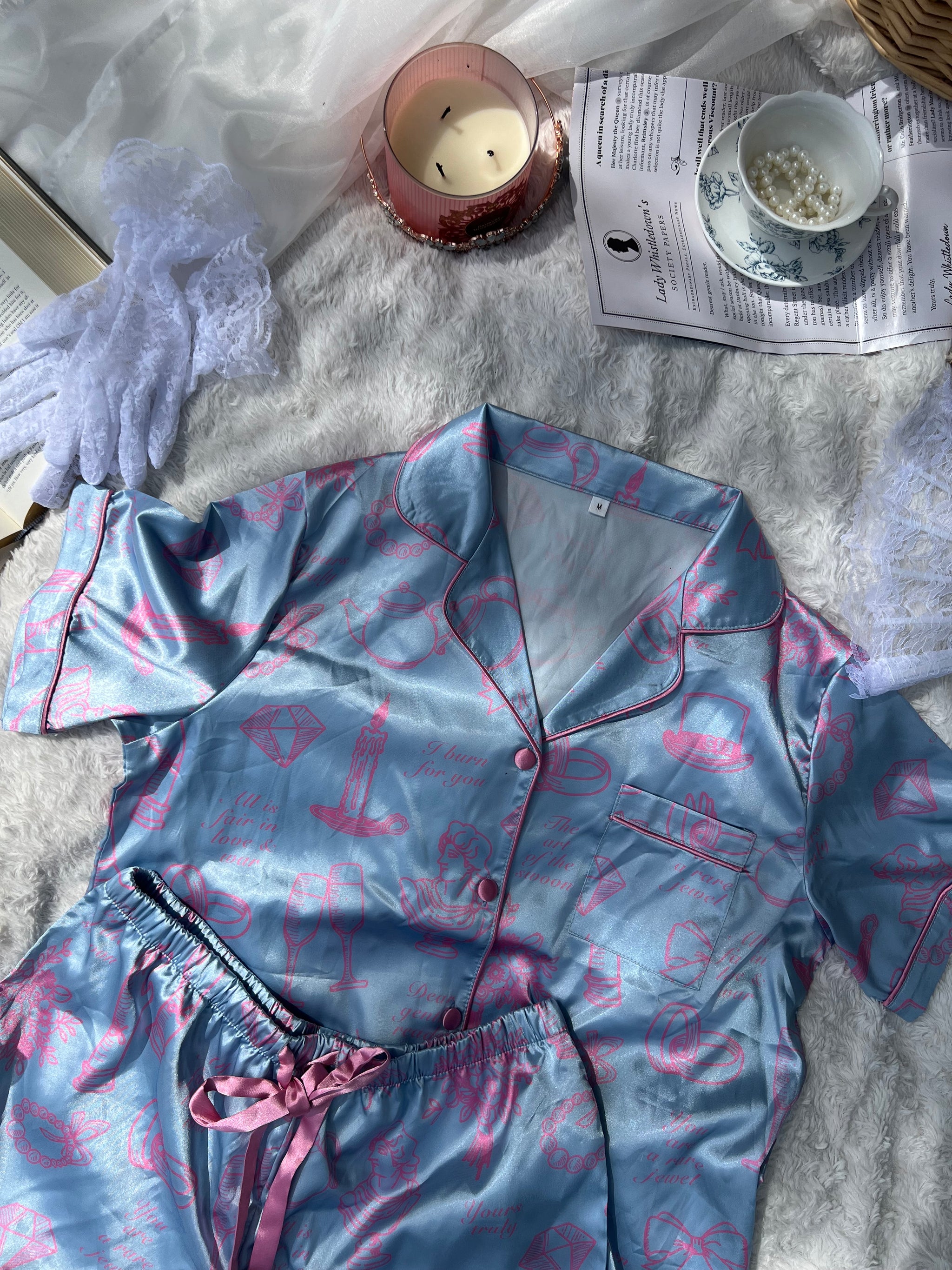 High Society Satin Shorts Pajama Set – Liv Co.